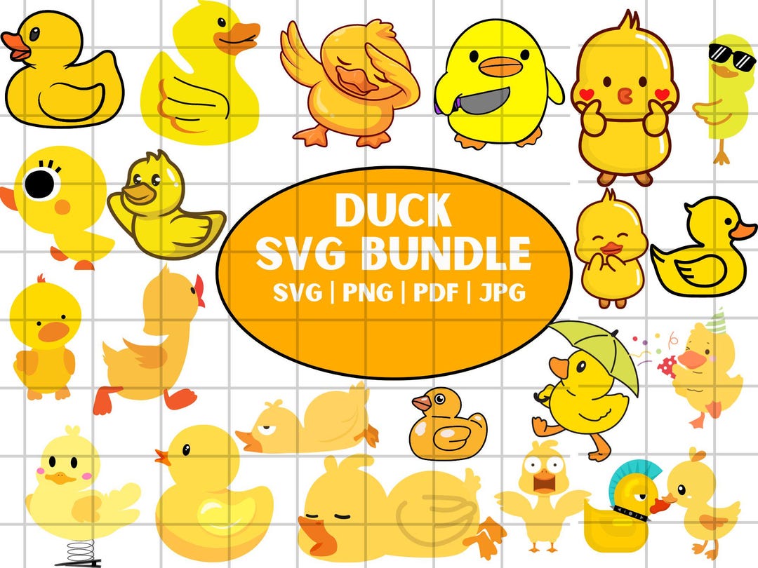 Duck Svg Bundle, Rubber Ducky Svg, Rubber Duck Svg, Duck Clipart, Duck ...