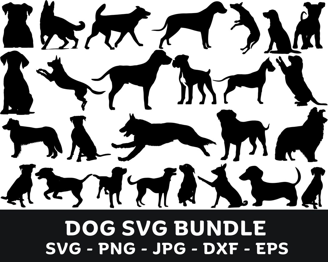 Dog SVG Clipart Bundle, Paw Prints, Dog Bone (digital Download) - Etsy