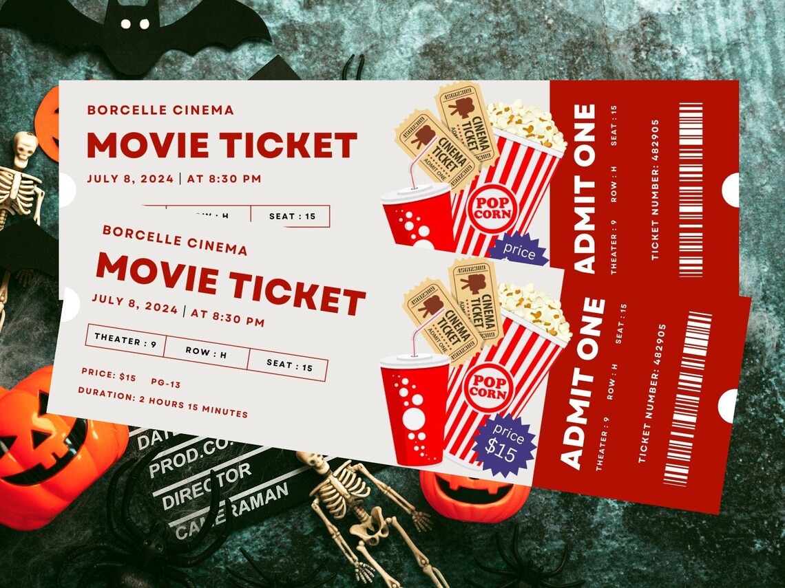 Editable Movie Night Ticket Template: Surprise Gift (digital Download ...