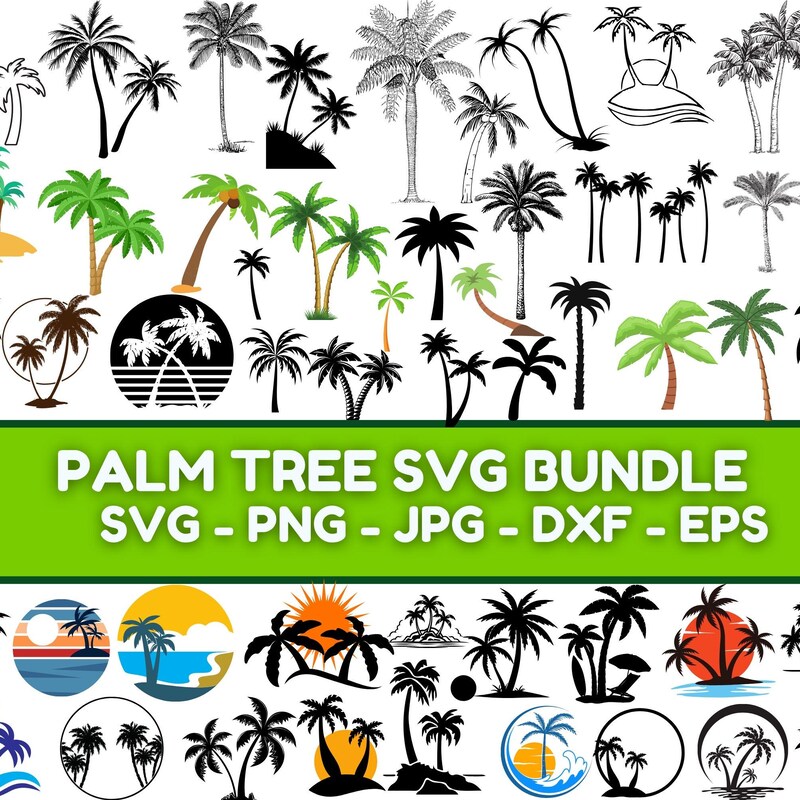 Palm Tree Svg - Etsy