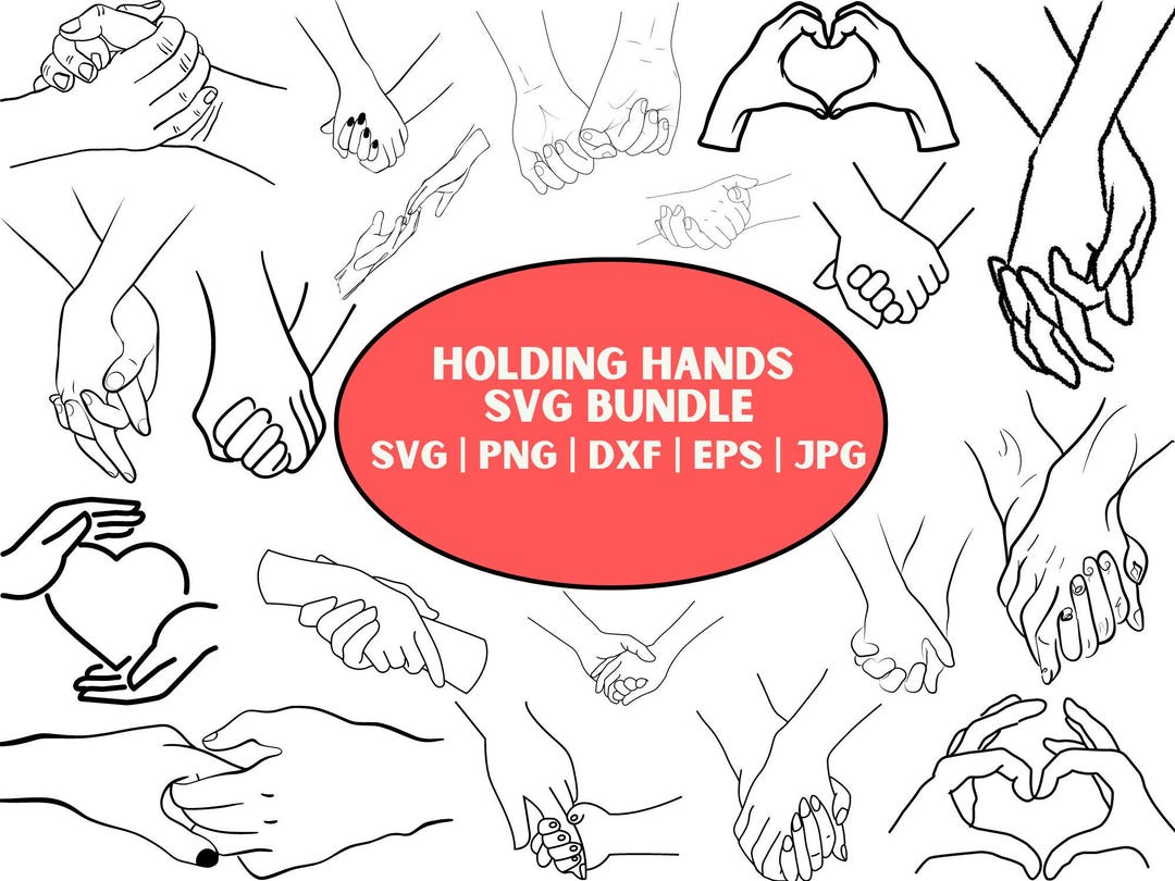 Holding Hands SVG Bundle, Holding Hands PNG Bundle, Holding Hands ...