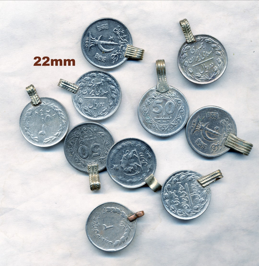 AFGHANI COINS - OLD 10 Pieces With Handmade Bails. 22mm Size - Etsy