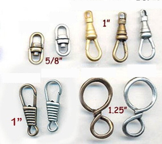 SWIVEL HOOKS RINGS Large Double Ring Clips Different Amounts | Etsy