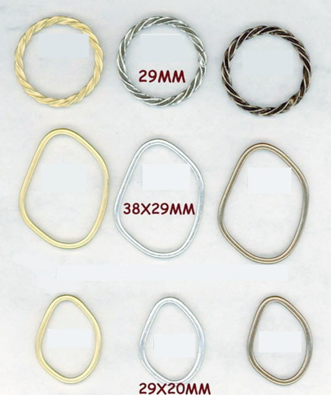 SOLDERED RINGS VARIOUS Sizes-shapes 29mm Are Vintage 2 per Order - Etsy