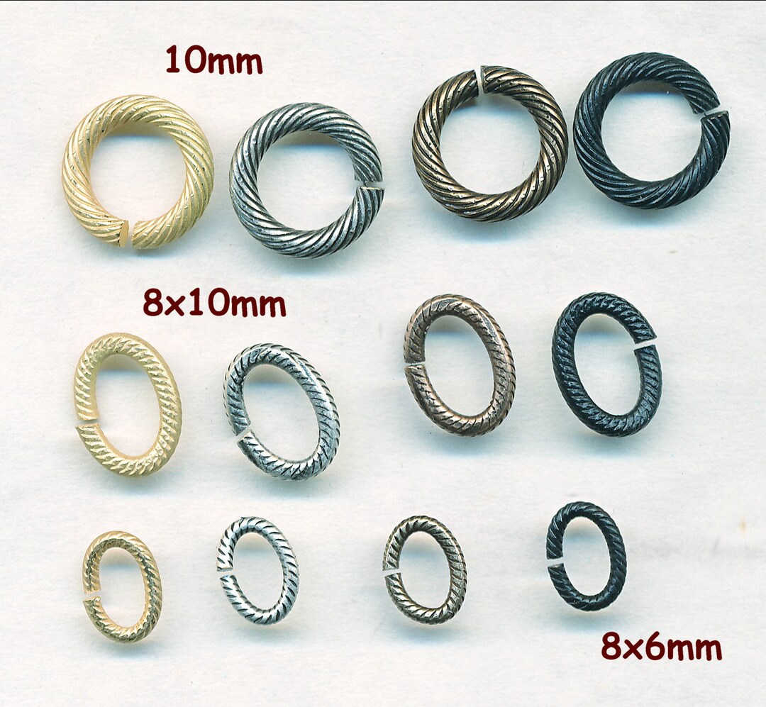 TEXTURED JUMP RINGS Various Sizes, 10 or 20 per Order - Etsy