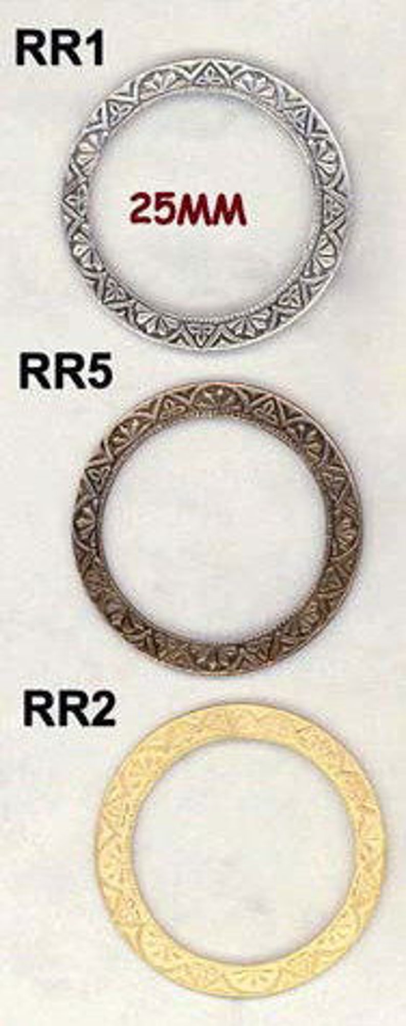 25MM BRASS RING TEXTURED-8 Pieces - Etsy