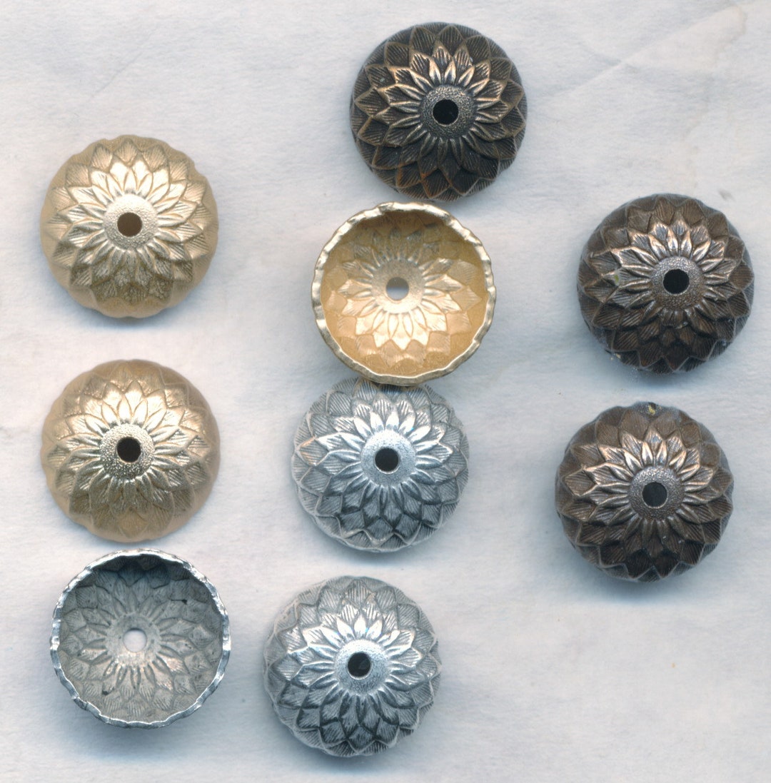 ACORN BEAD CAPS- 3 Colors 10-12mm 10 Pieces - Etsy