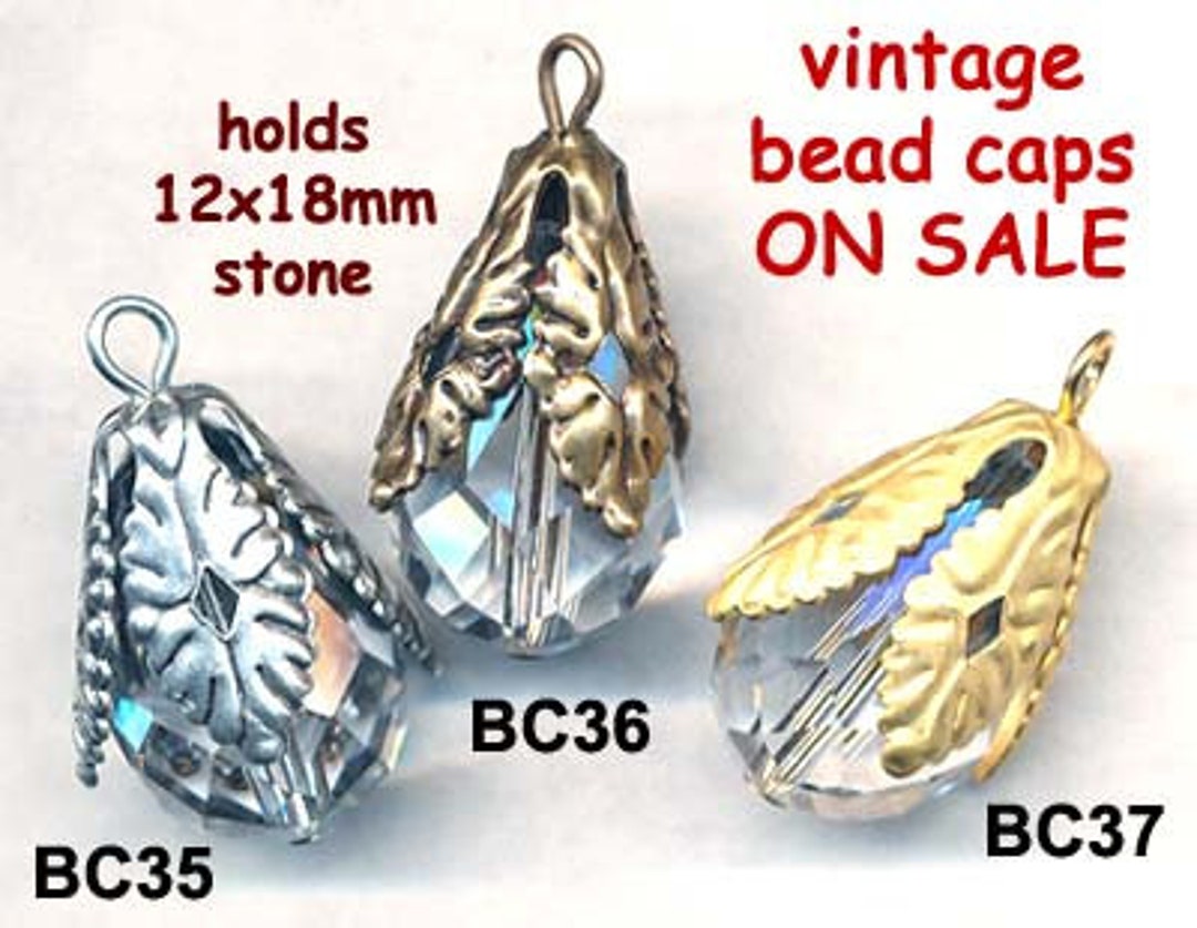 VINTAGE BEAD CAPS - 3 Colors 20 Pieces or 70 Pieces Big Sale!! - Etsy