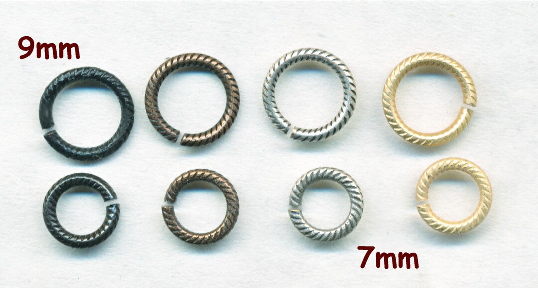 TEXTURED JUMP RINGS Various Sizes 20 per Order - Etsy