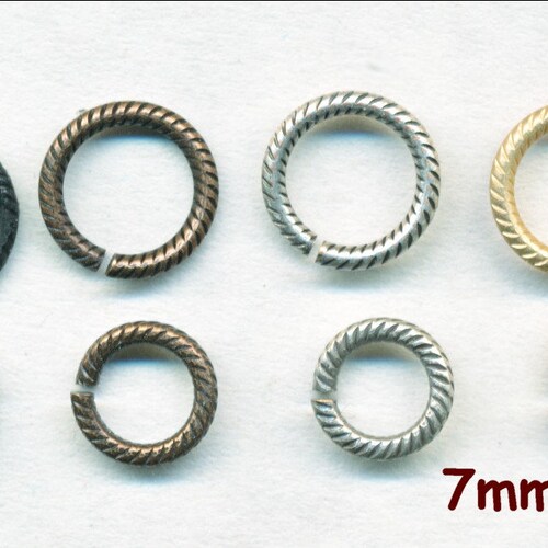 TEXTURED JUMP RINGS Various Sizes 20 per Order - Etsy