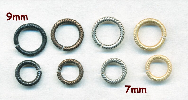 TEXTURED JUMP RINGS Various Sizes 20 per Order - Etsy