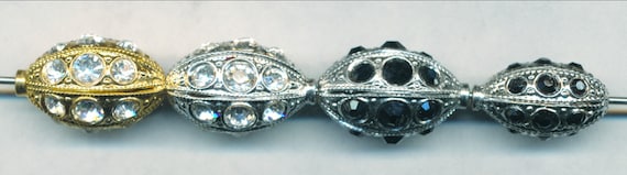 VINTAGE RHINESTONE BEADS purchased in Czech Republic 2 beads | Etsy