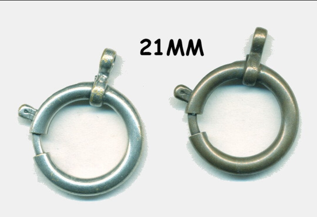 LARGE SPRING RINGS 21mm 2 per Order - Etsy