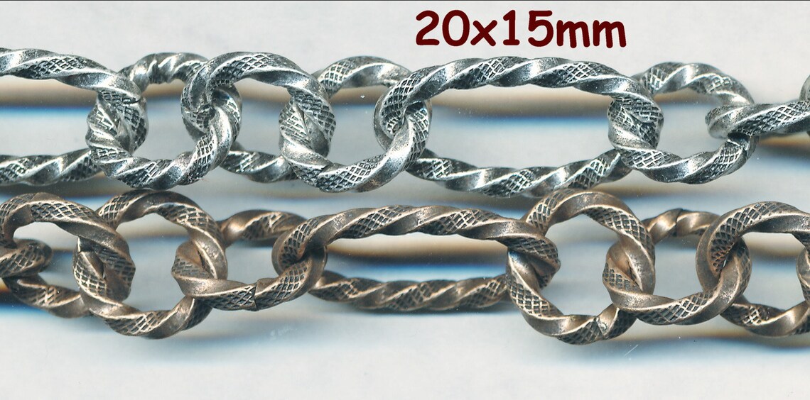 UNUSUAL TEXTURED CHAIN Sold by the Foot Largest Links 20x15mm - Etsy