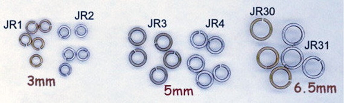 JUMP RINGS SMALL Various Sizes 100 per Order - Etsy