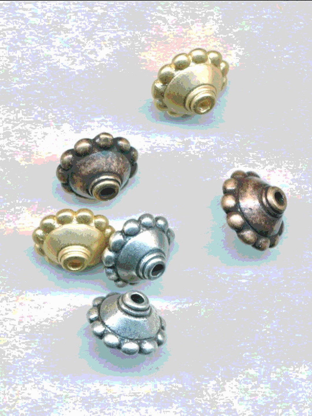 VINTAGE BEAD CAPS - 3 Colors 8MM 10 Pieces - Etsy