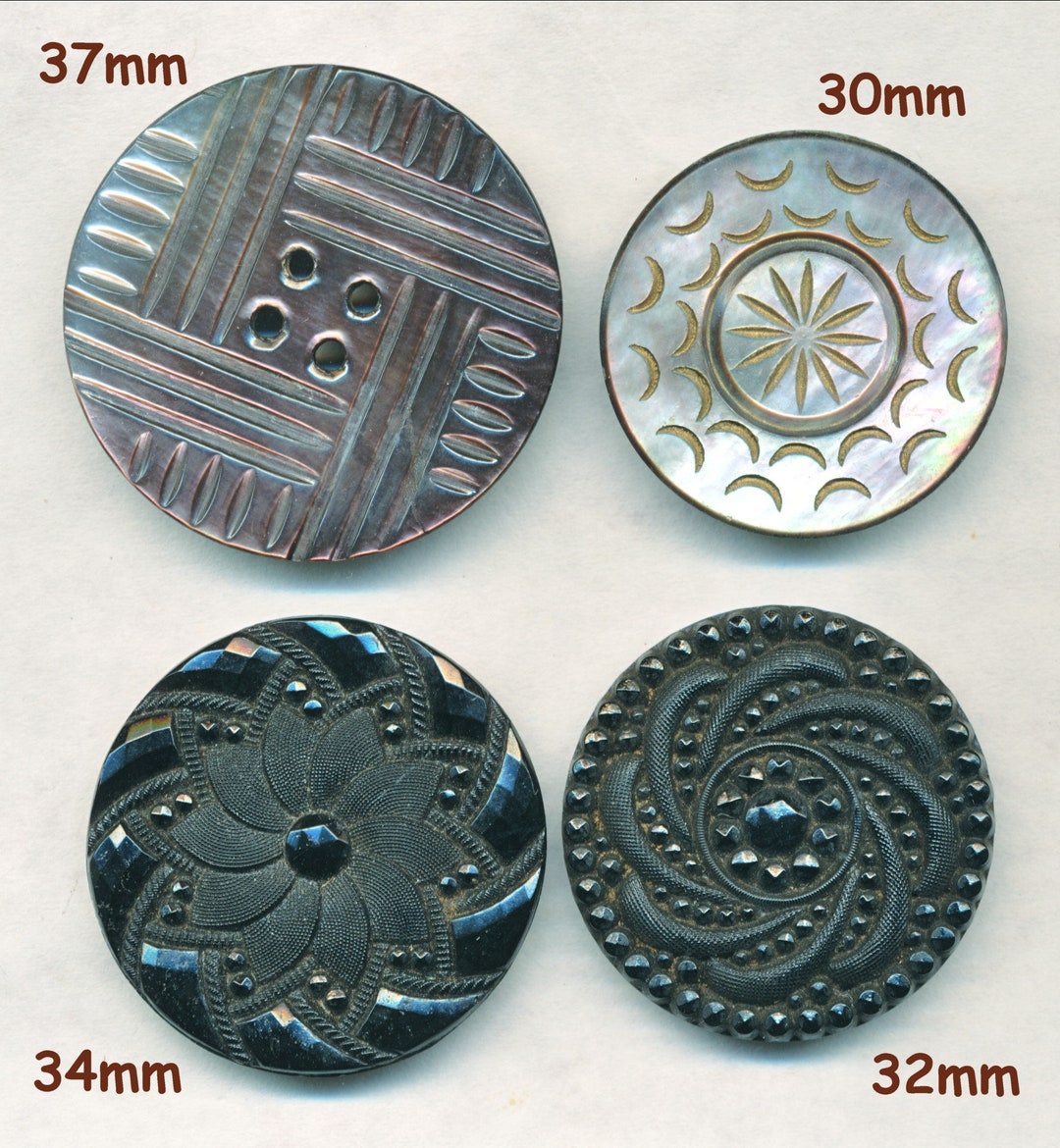 FABULOUS VICTORIAN GLASS and Mother of Pearl Buttons. Various Sizes ...