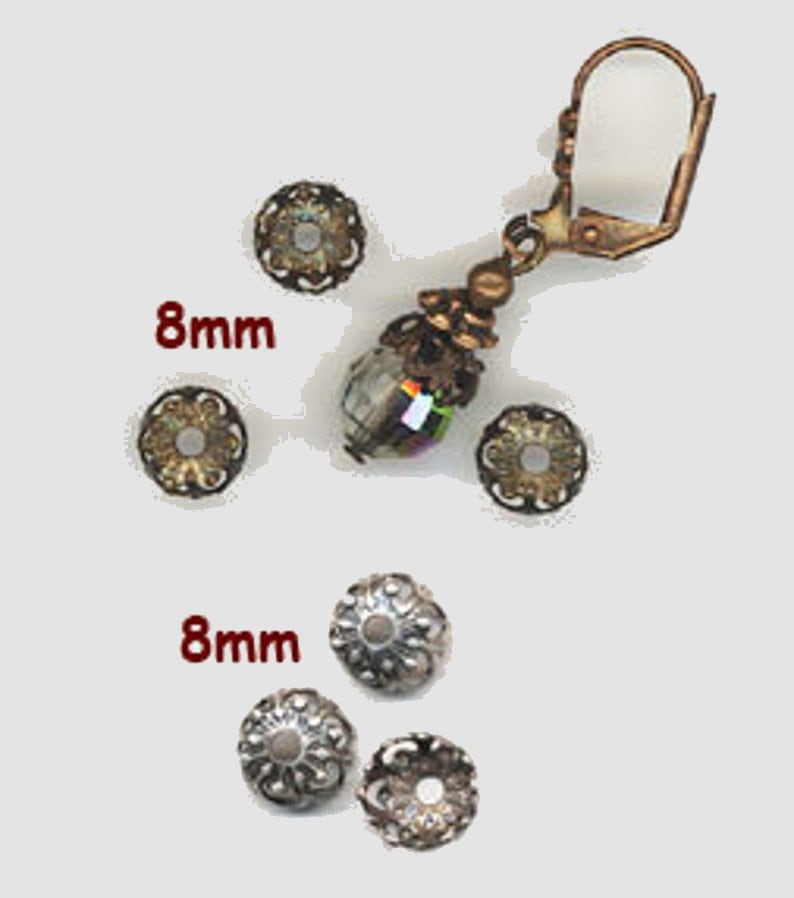 VINTAGE BEAD CAPS for 8MM Beads - Etsy