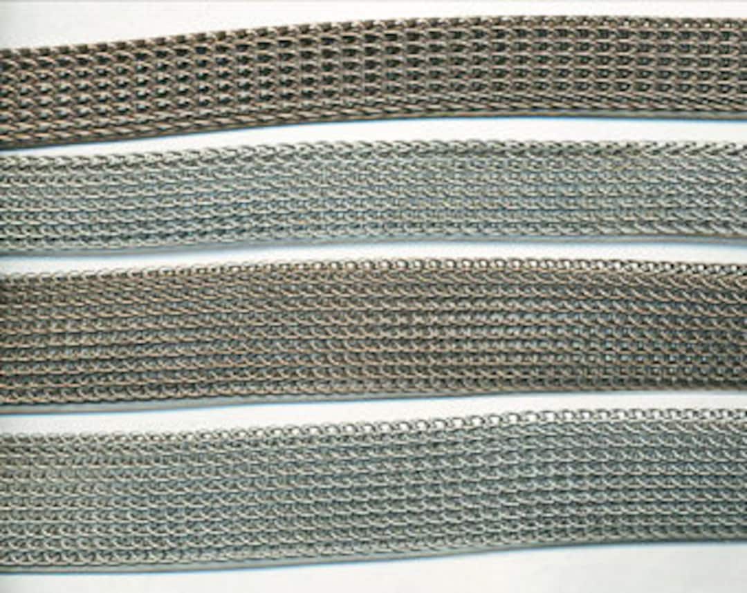 S A L E METAL MESH CHAIN - Knitted Priced per Foot. 1" and .75" Wide ...