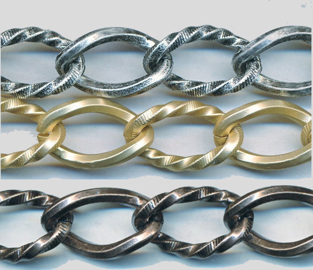FAB HEAVY VINTAGE Chain by the Foot Available in 3 Finishes 22x14mm - Etsy
