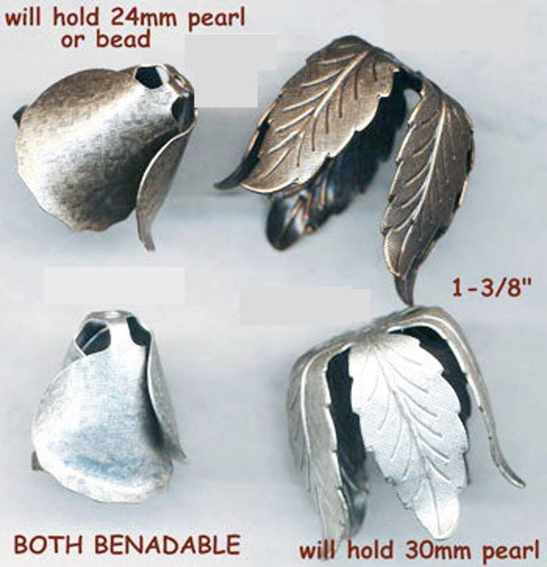 Beautiful LARGE BEAD CAPS for 24mm or 30mm Beads or Pearls - Etsy