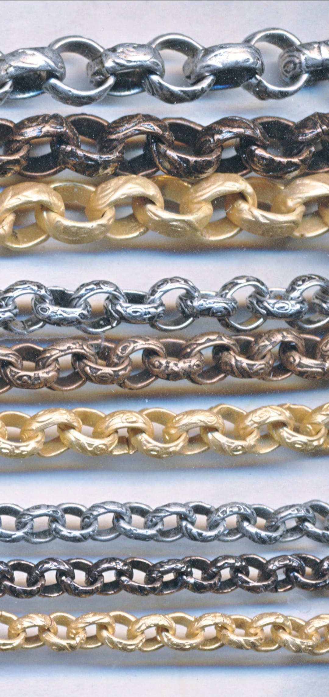 4mm BACK IN STOCK! Textured Chain. 7.5, 5 and 4mm Three Colors. - Etsy