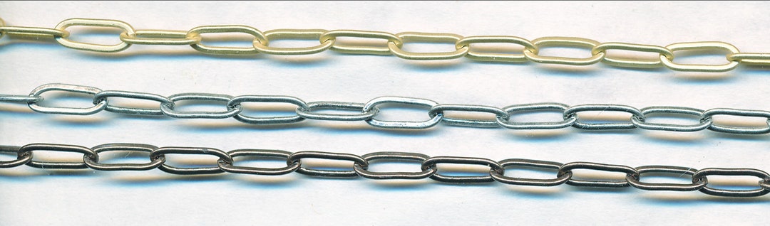 PAPER CLIP CHAIN Small Size 4x10mm and 5x17mm Sold by the Foot - Etsy