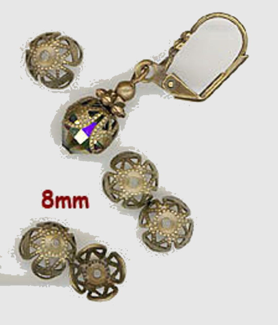 VINTAGE BEAD CAPS for 8MM Beads - Etsy