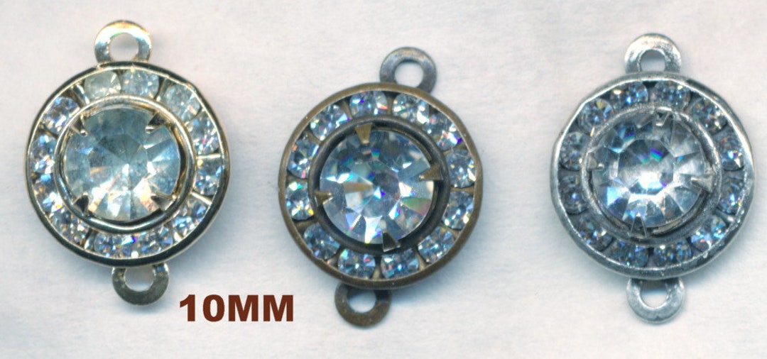 SWAROVSKI MULTI STONE 10mm Finding. One or Two Ring Crystal Color. 1 ...