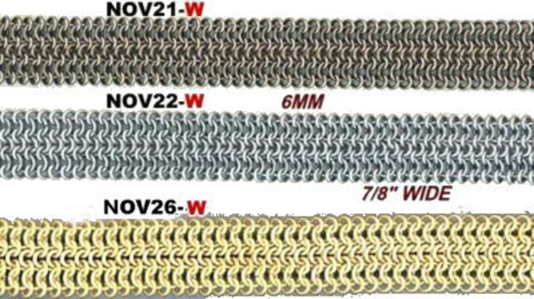 Beautiful DECORATIVE CHAIN MAIL Sold by the Foot Matte Gold, Antique ...