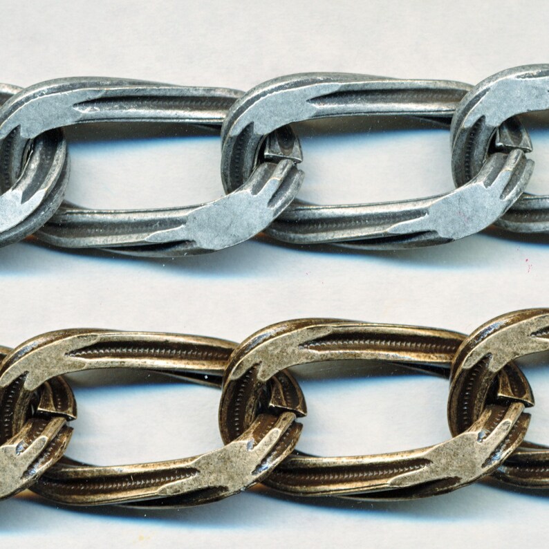FAB HEAVY VINTAGE Chain by the Foot Available in 2 Finishes | Etsy