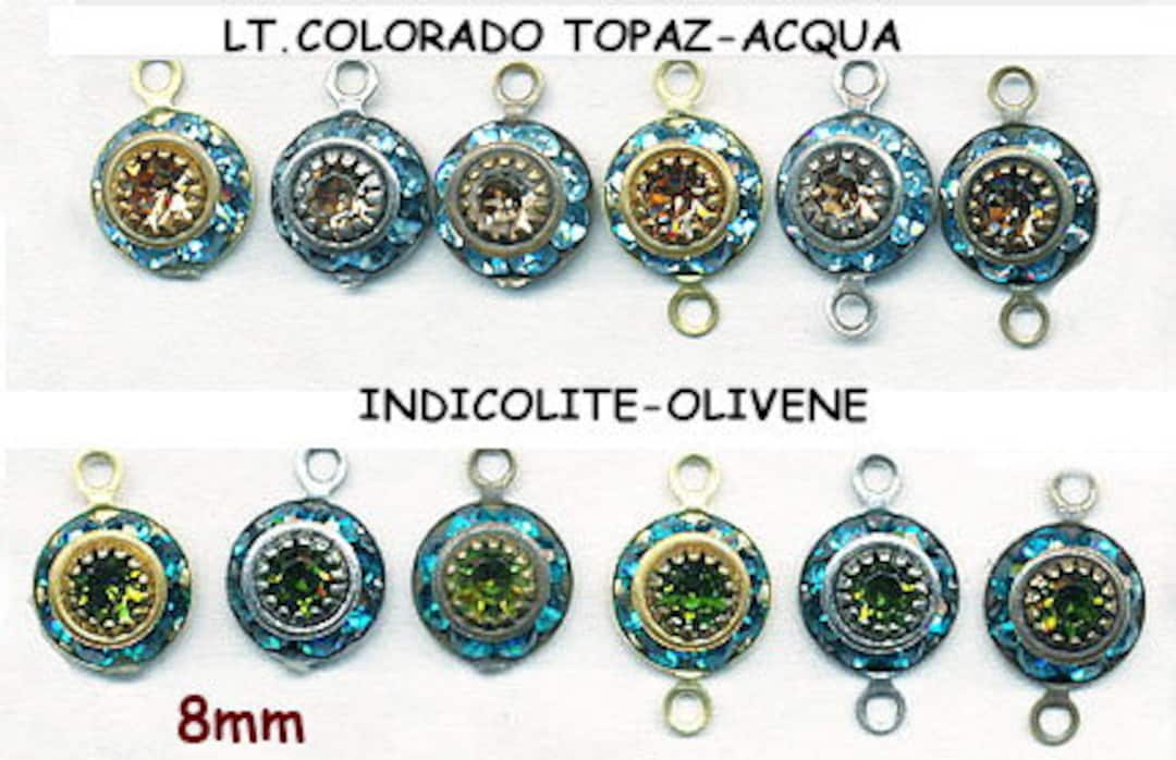 S A L E SWAROVSKI MULTI STONE 8mm Finding. One or Two Ring 2 Pieces Buy ...