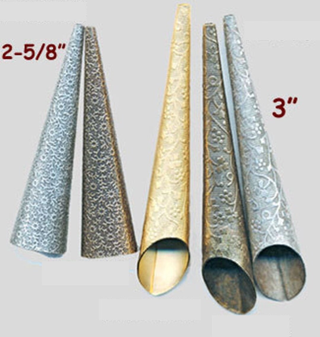 UNUSUAL 3" BEAD CAPS Cones Flat Edge or Slanted - One Cone - Etsy