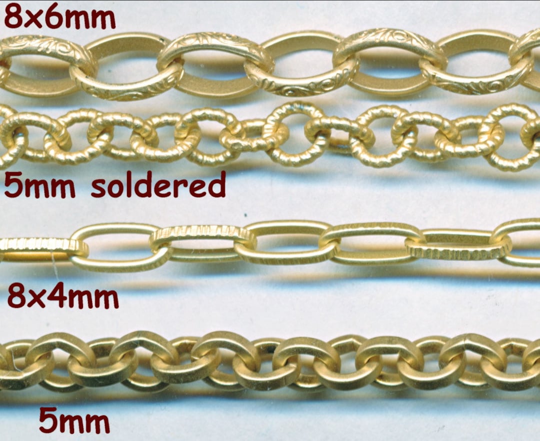 S A L E FOUR CHAINS, Matte Gold. Sale Prices Sold by the Foot - Etsy