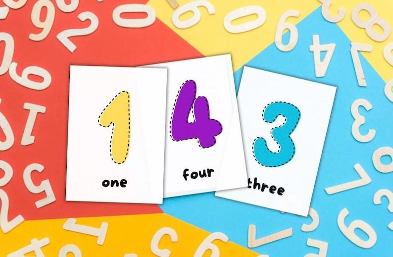 Ready to Print Numbers Flash Cards | Preschool Flash Cards Digital ...