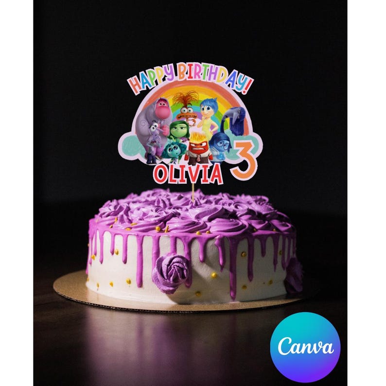 Printable Inside Emotions Birthday Cake Toppers | DIY Out 2 Birthday ...