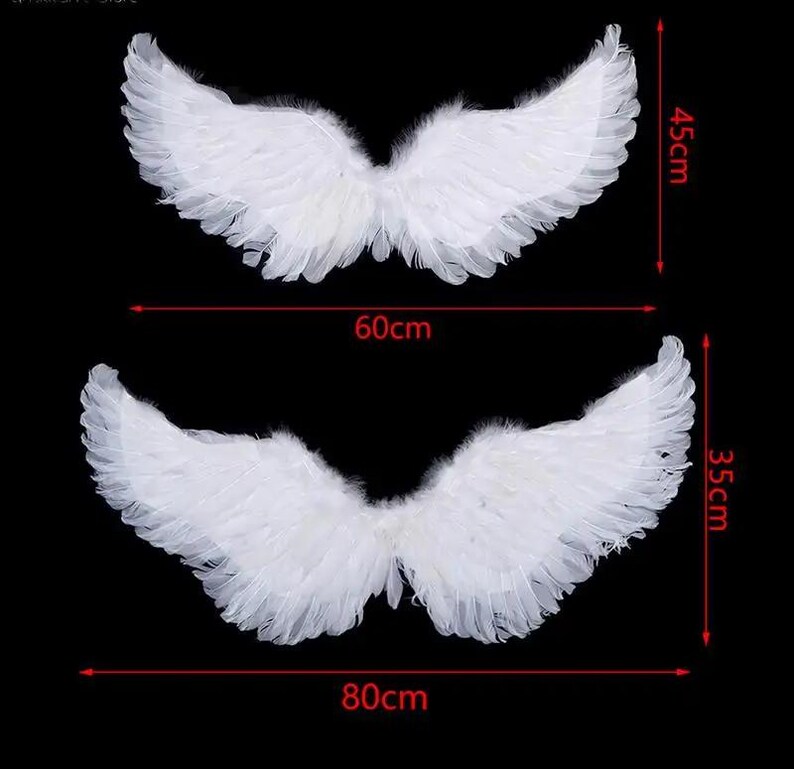 White Angel Feather Wings White Cosplay Costume for Kids and Adults ...