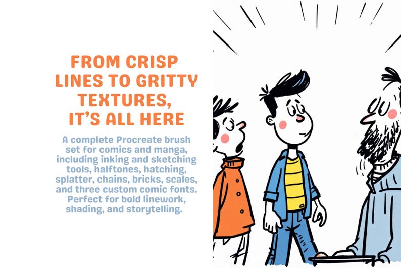 Procreate Brushes: Comic Creator, Brushes for Inking, Sketching ...