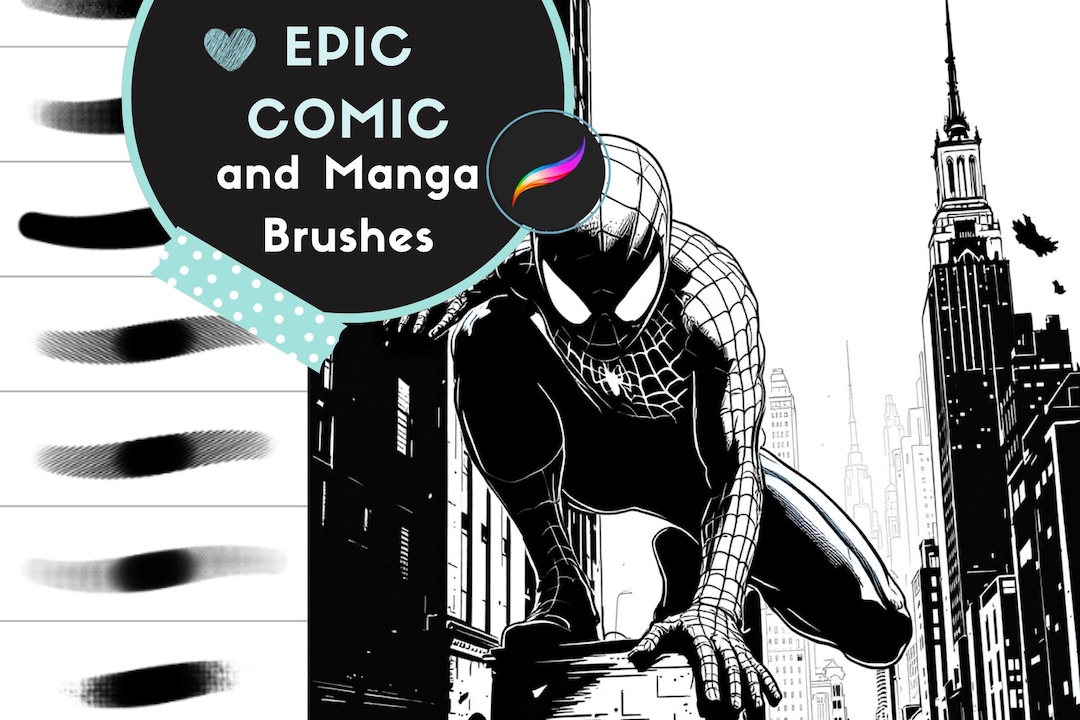 Procreate Brushes: Comic Creator, Brushes for Inking, Sketching ...