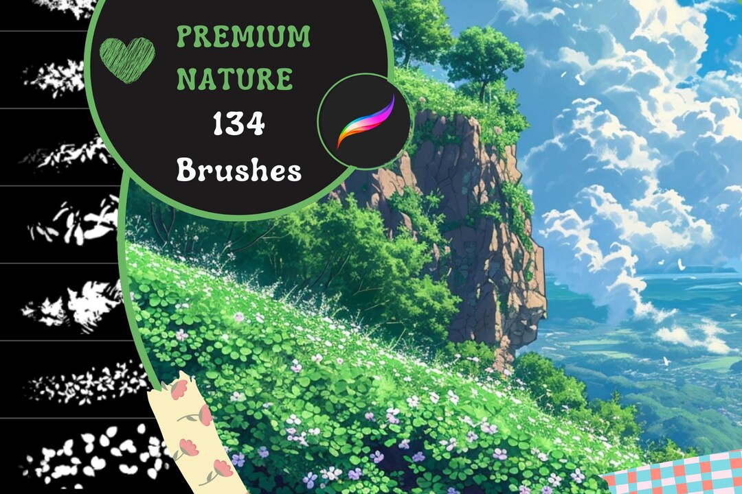 Procreate Brushes: Natures Masterpiece Collection, 134 Premium Brushes ...