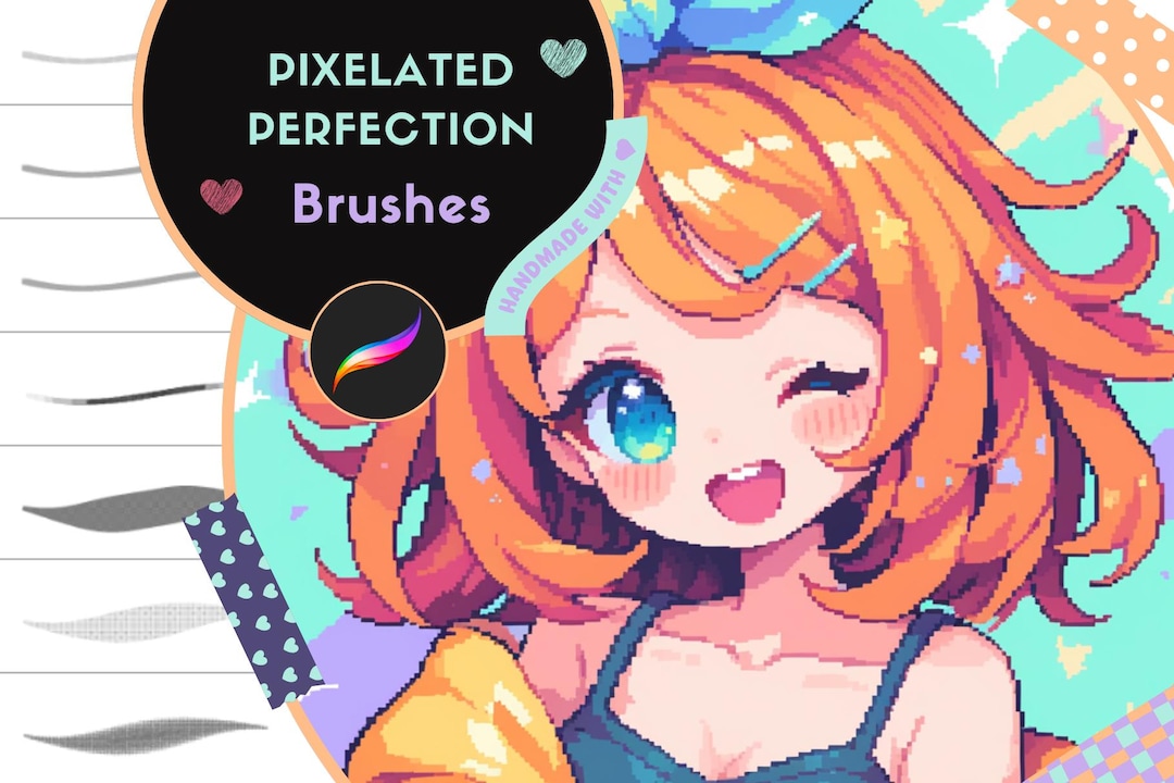 Procreate Brushes: 100 Pixel Brushes for Pixel Drawing, Shading ...
