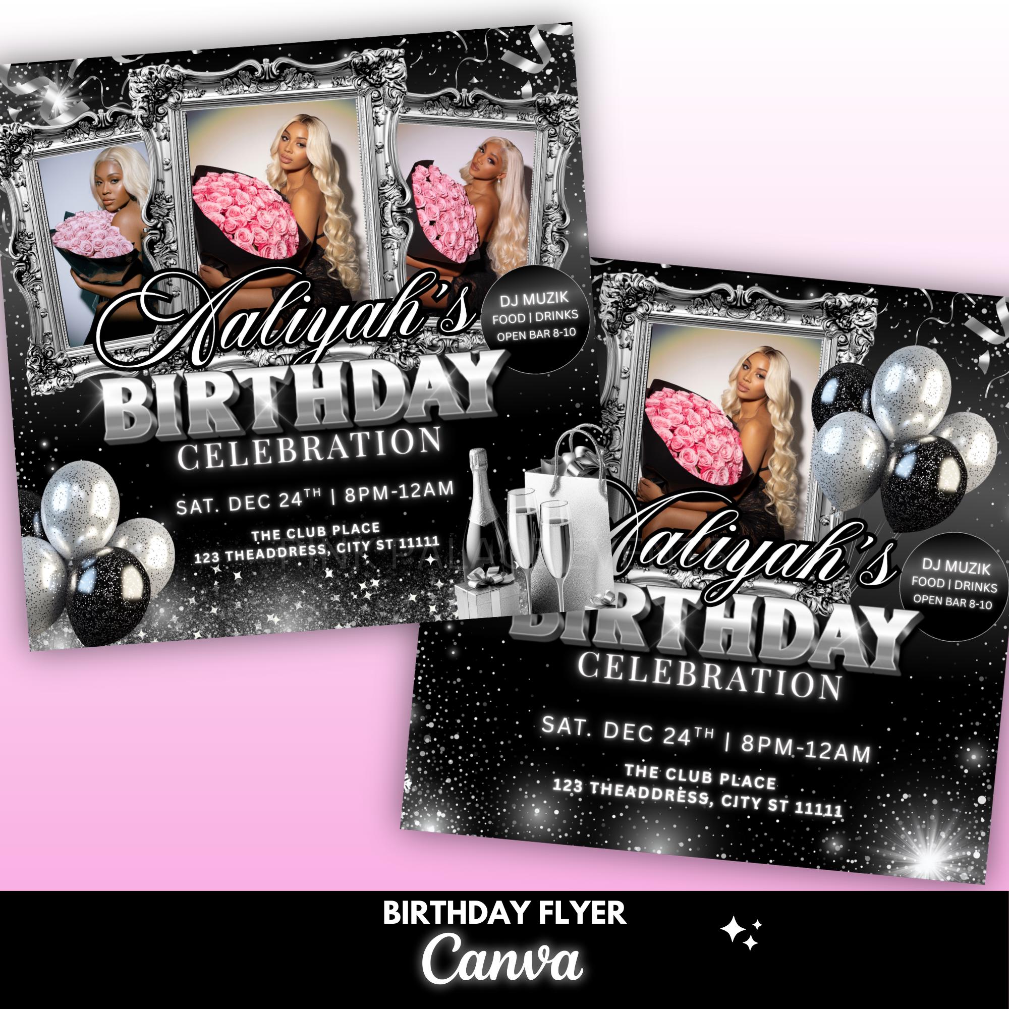 Birthday Flyer | Birthday Invitation | Birthday Club Flyer - Etsy