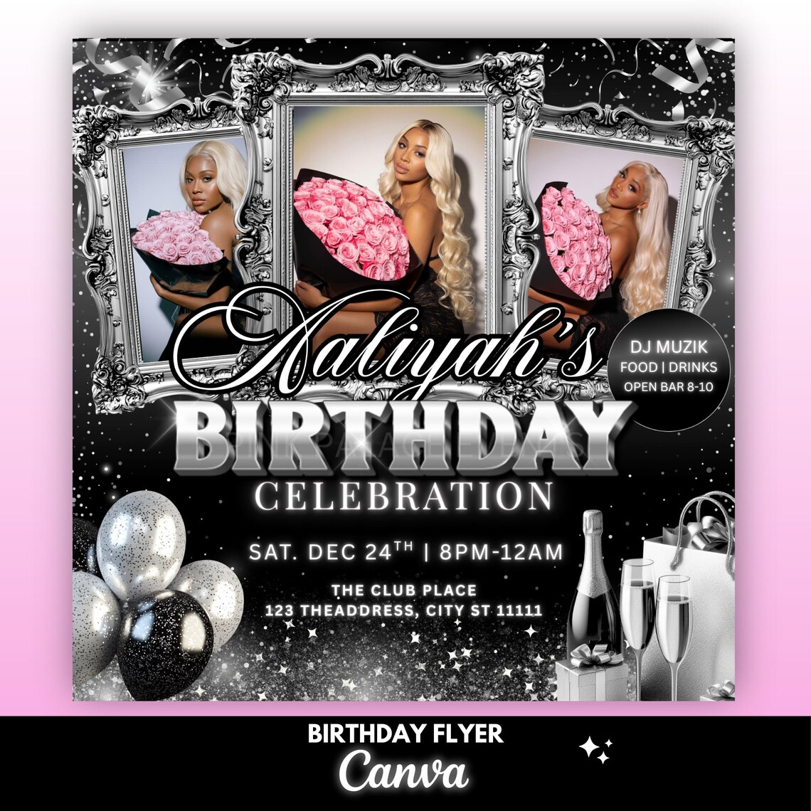 Birthday Flyer | Birthday Invitation | Birthday Club Flyer - Etsy
