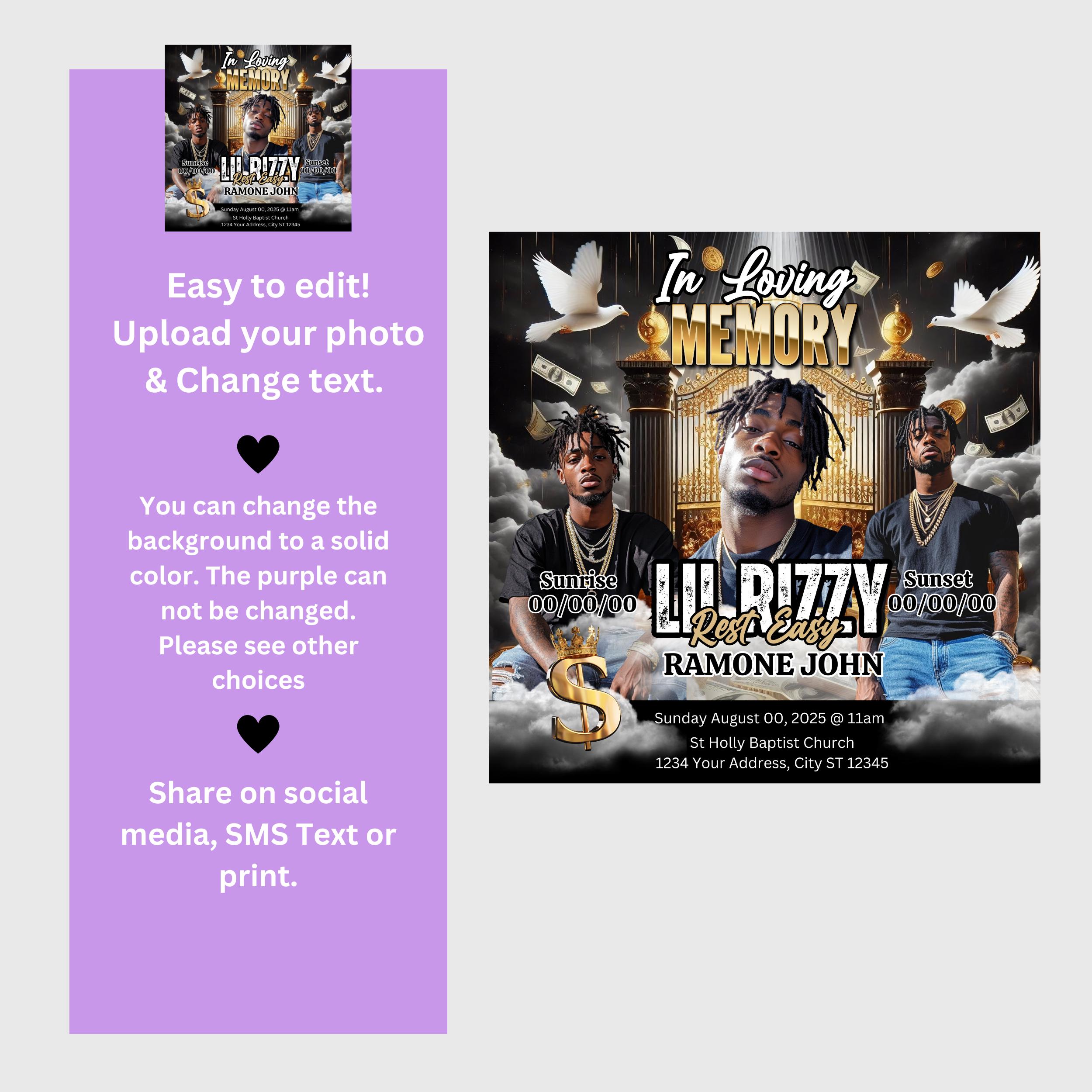 Memorial Flyer | Funeral Flyer | Memorial Flyer | RIP Template ...