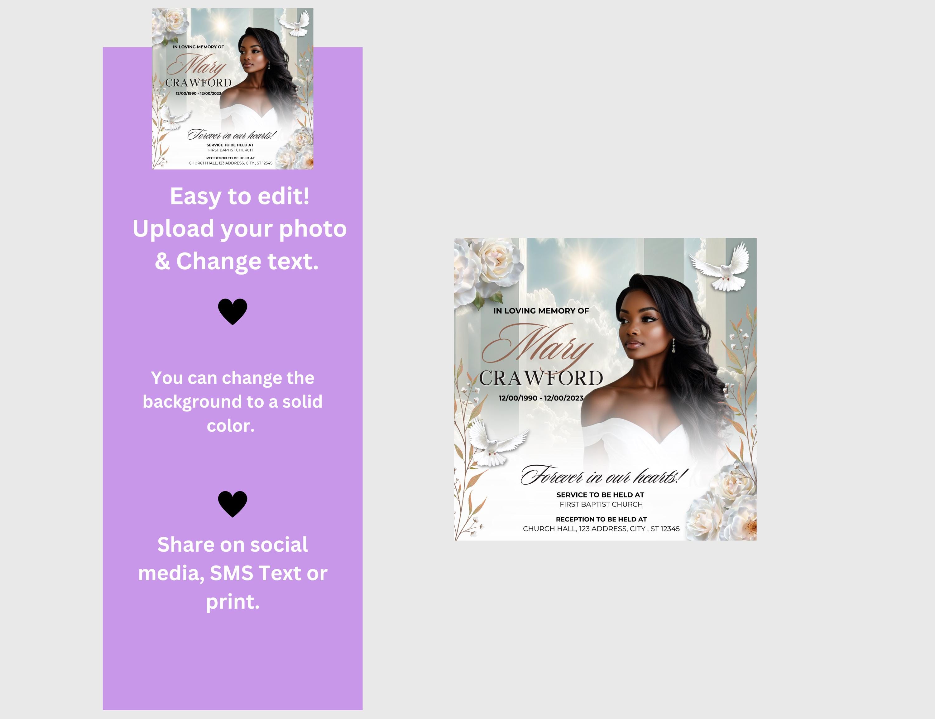 Memorial Flyer | Funeral Flyer | Memorial Flyer | RIP Template ...