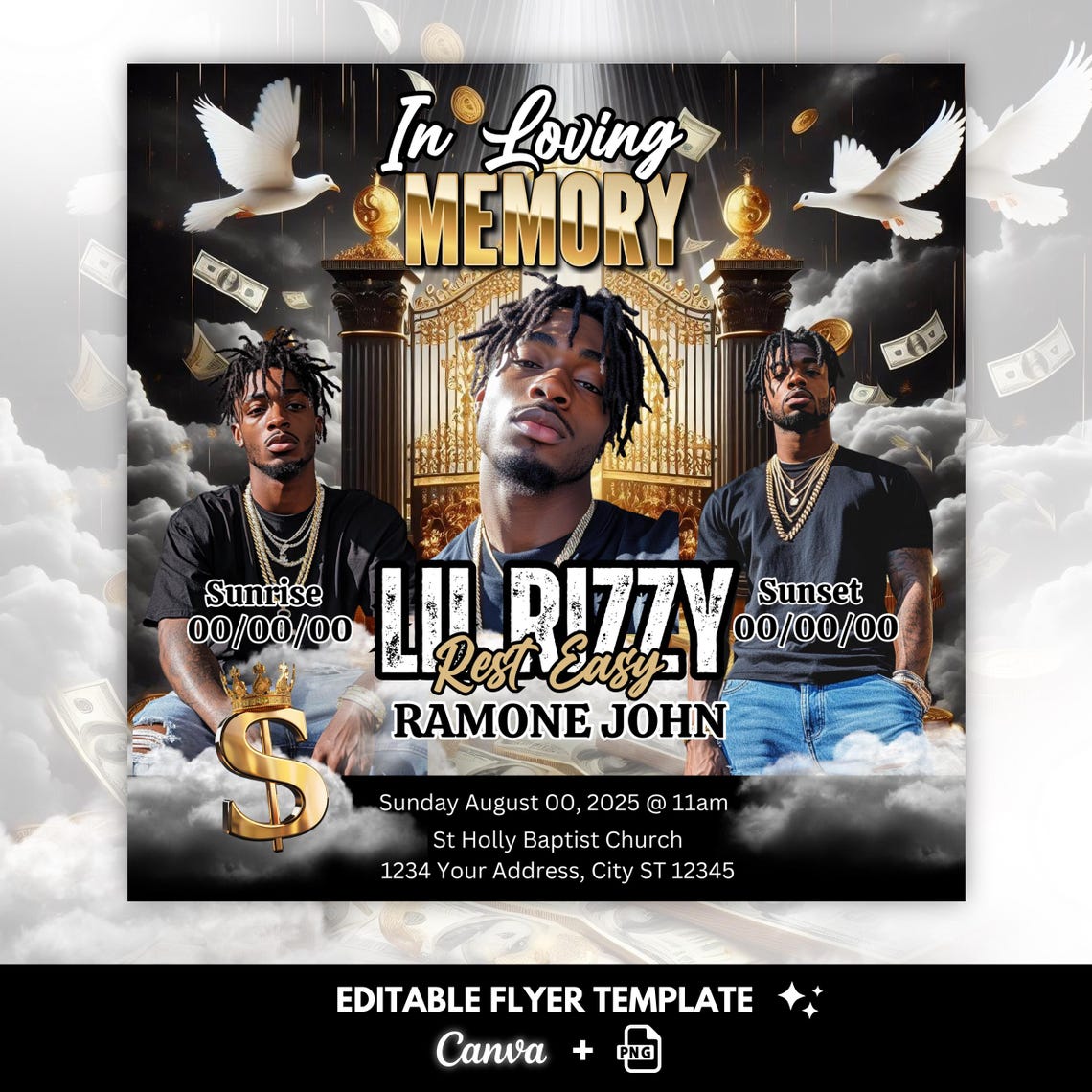 Memorial Flyer | Funeral Flyer | Memorial Flyer | RIP Template ...