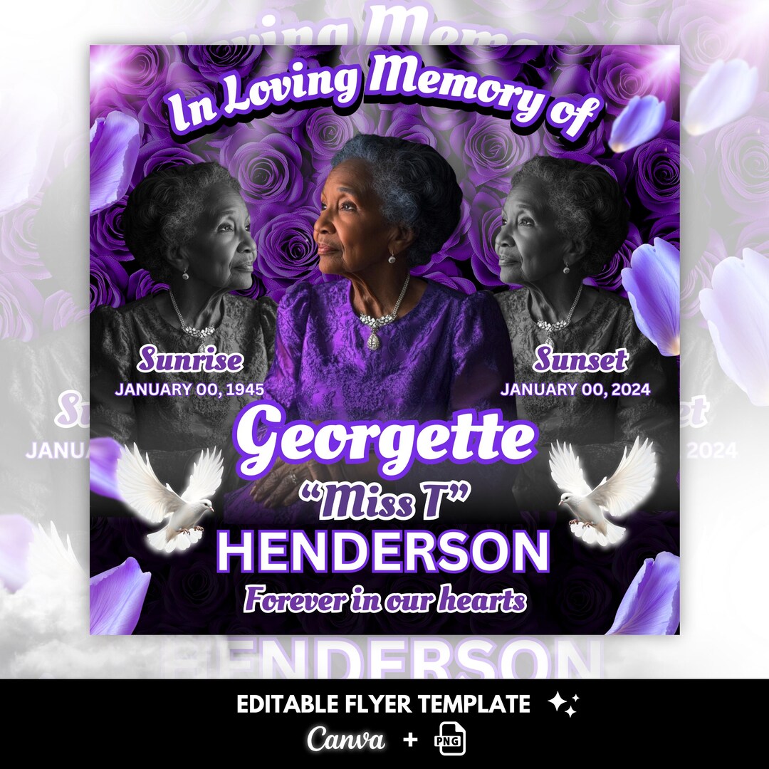 Memorial Flyer | Funeral Flyer | Memorial Flyer | RIP Template ...