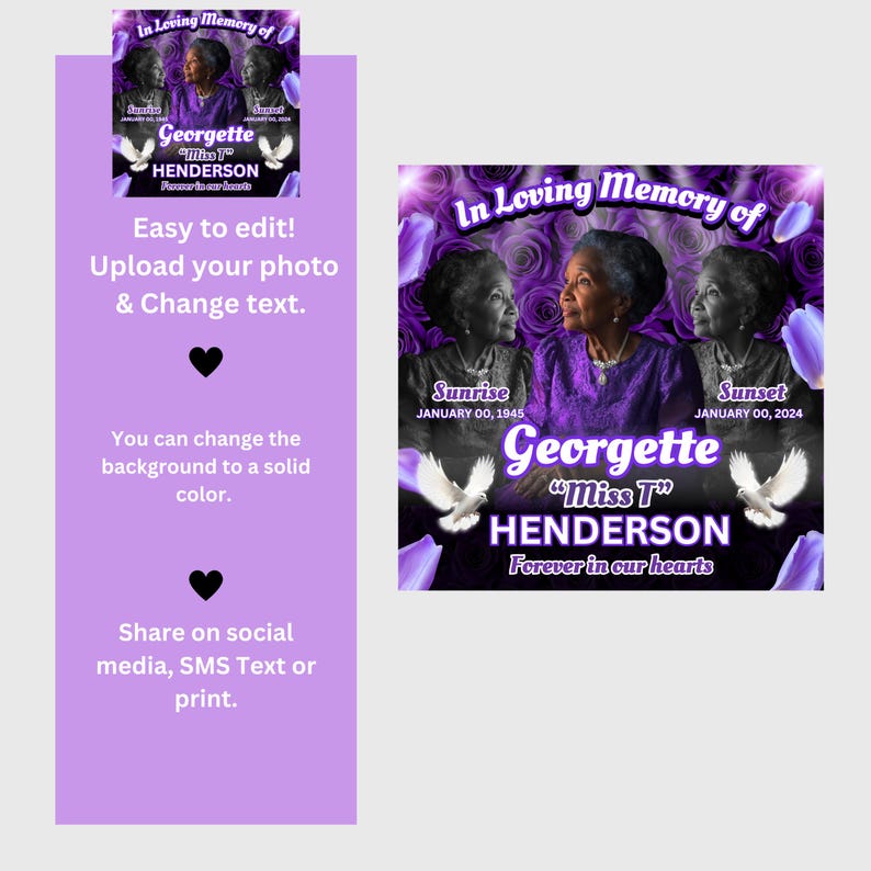 Memorial Flyer | Funeral Flyer | Memorial Flyer | RIP Template ...