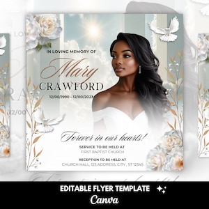 Memorial Flyer | Funeral Flyer | Memorial Flyer | RIP Template ...
