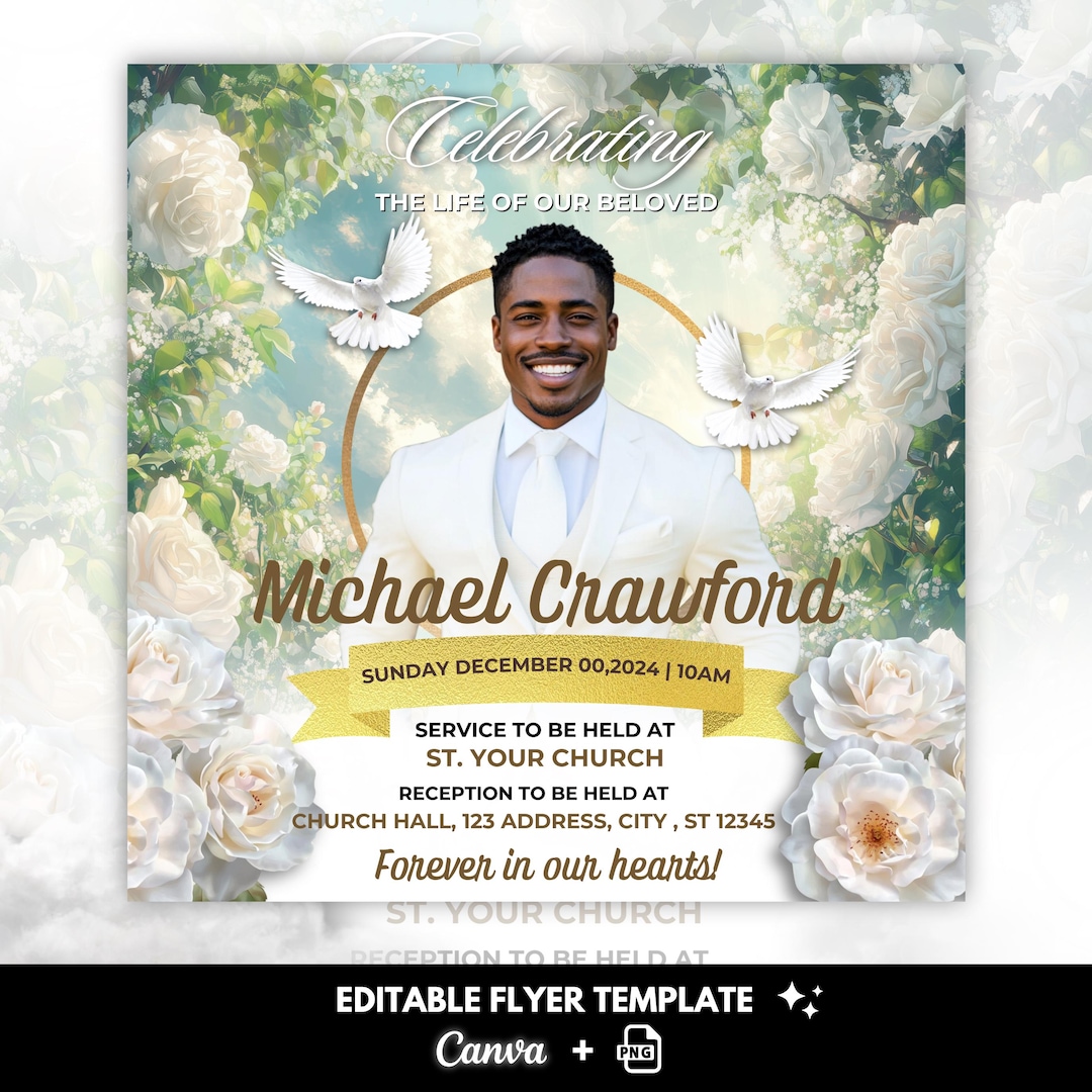 Memorial Flyer | Funeral Flyer | Memorial Flyer | RIP Template ...